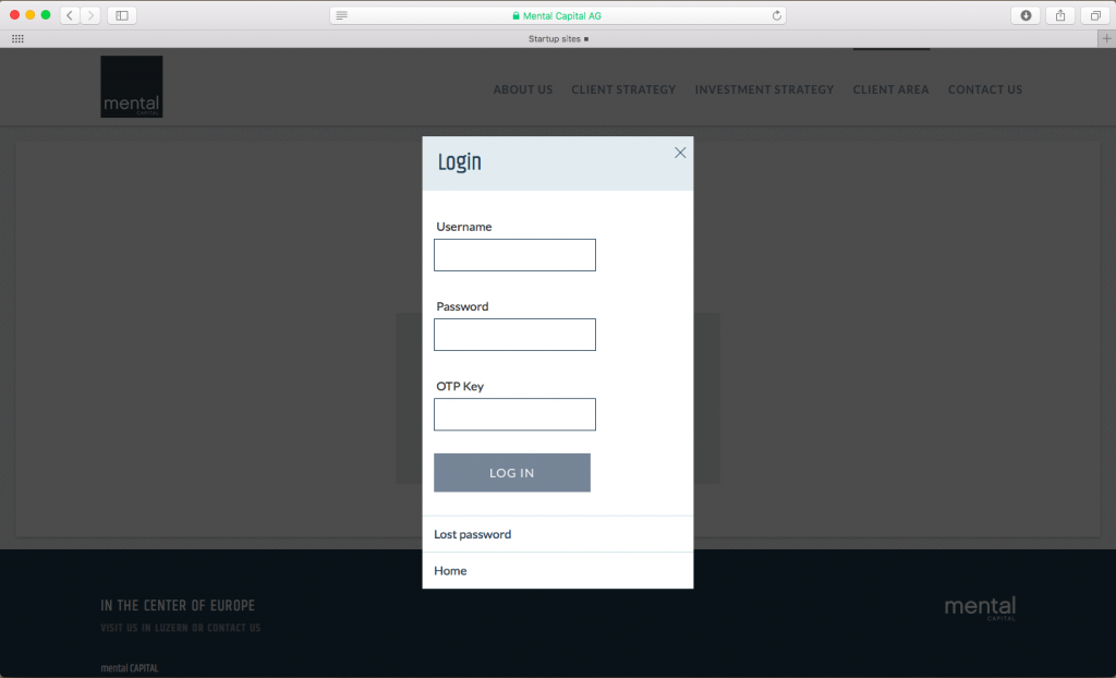 mentalcapital.ch website & OTP solution - swiss network security ...